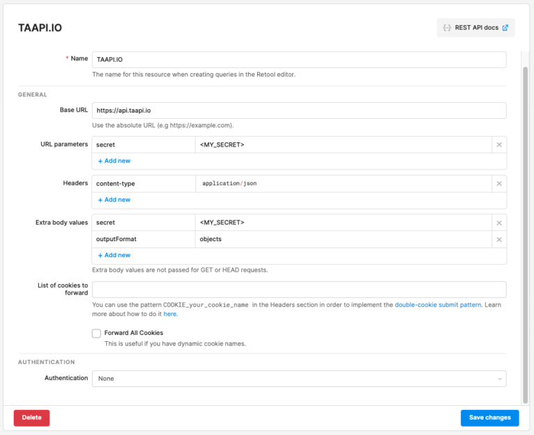 TAAPI.IO + Retool.com Integration – Build Trading Dashboards