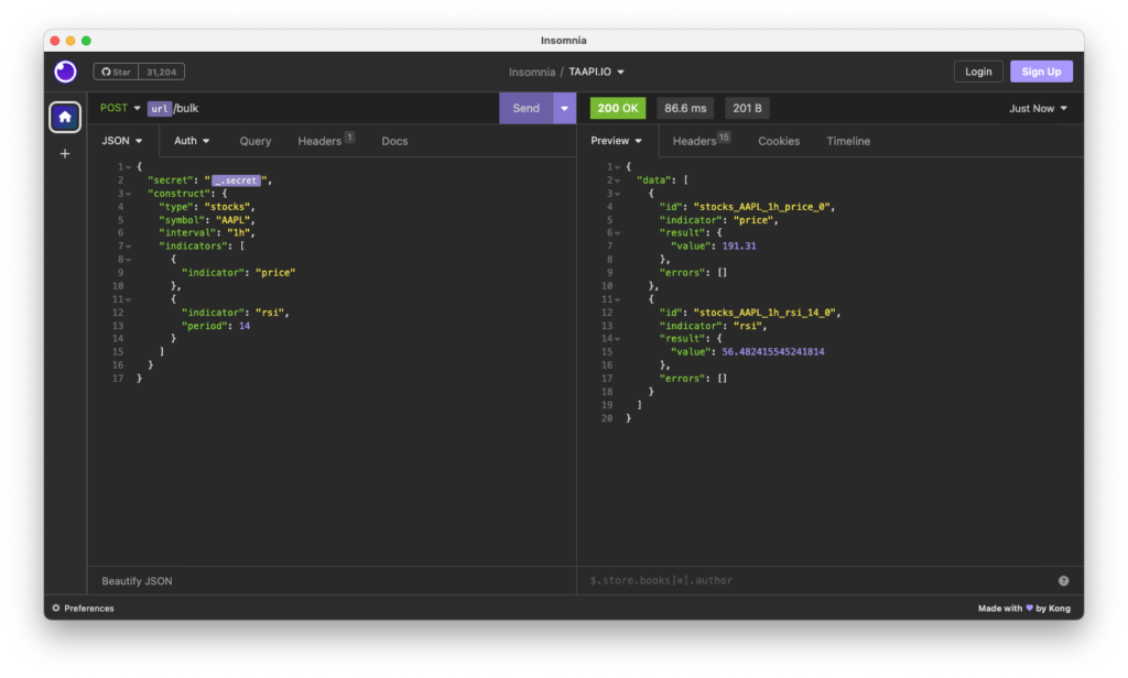 Relative Strength Index (RSI) API – TAAPI.IO